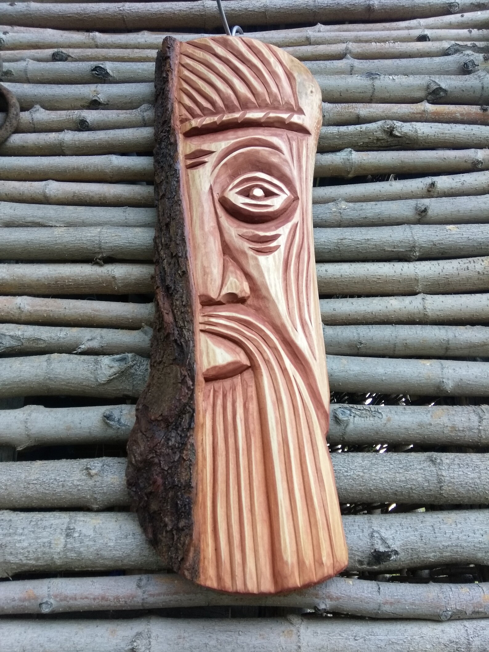 Сarved wood mask Wooden face mask Carved wood face Face wall | Etsy