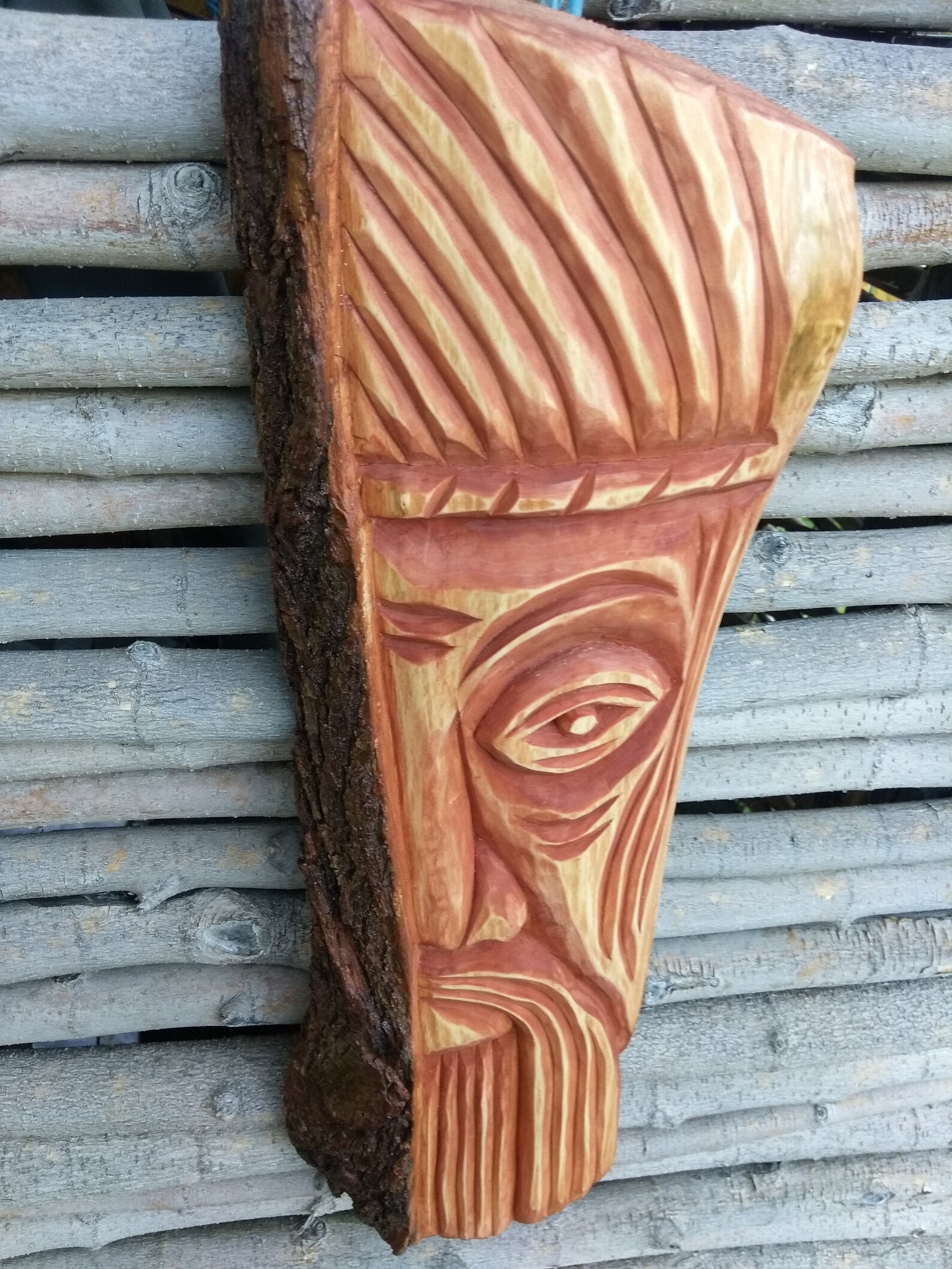 Сarved wood mask Wooden face mask Carved wood face Face wall | Etsy