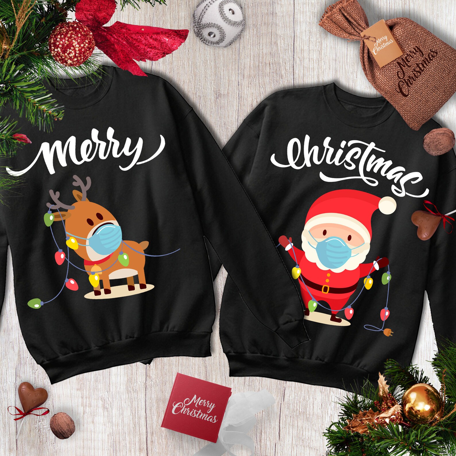 Matching Ugly Christmas Sweater Matching Couples Christmas - Etsy