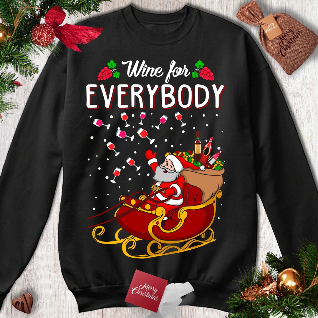 Wine Ugly Christmas Sweater Wine Christmas Sweater Wine Sweater Wine ...