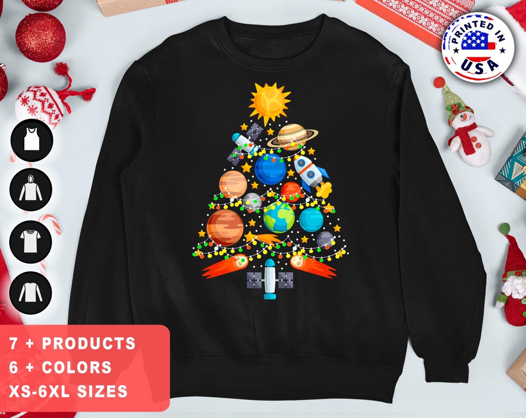 Space Ugly Christmas Sweater Space Christmas Sweater Space Christmas ...