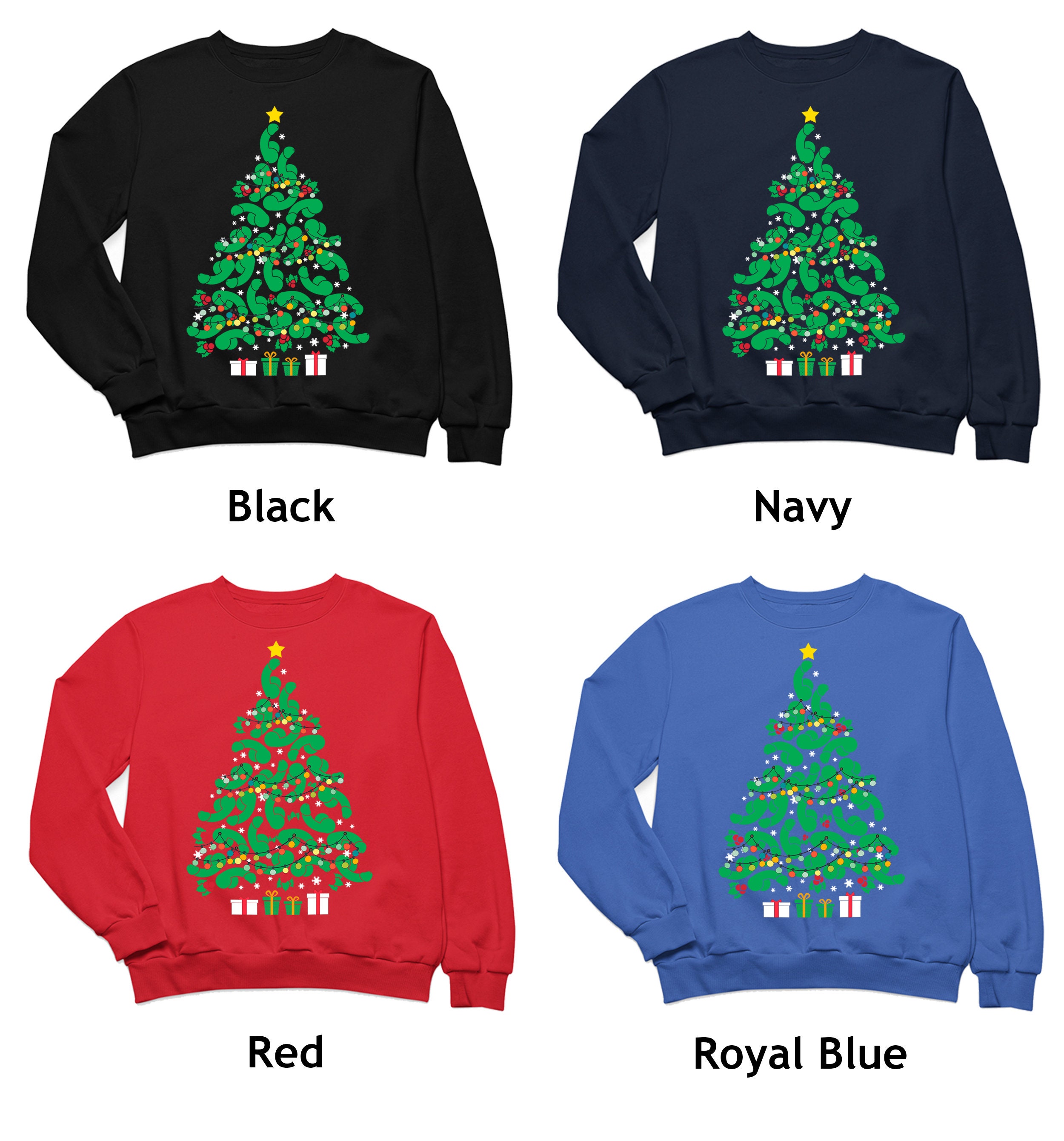 Phallic Funny Ugly Christmas Sweater Women Funny Men Inappropriate ...