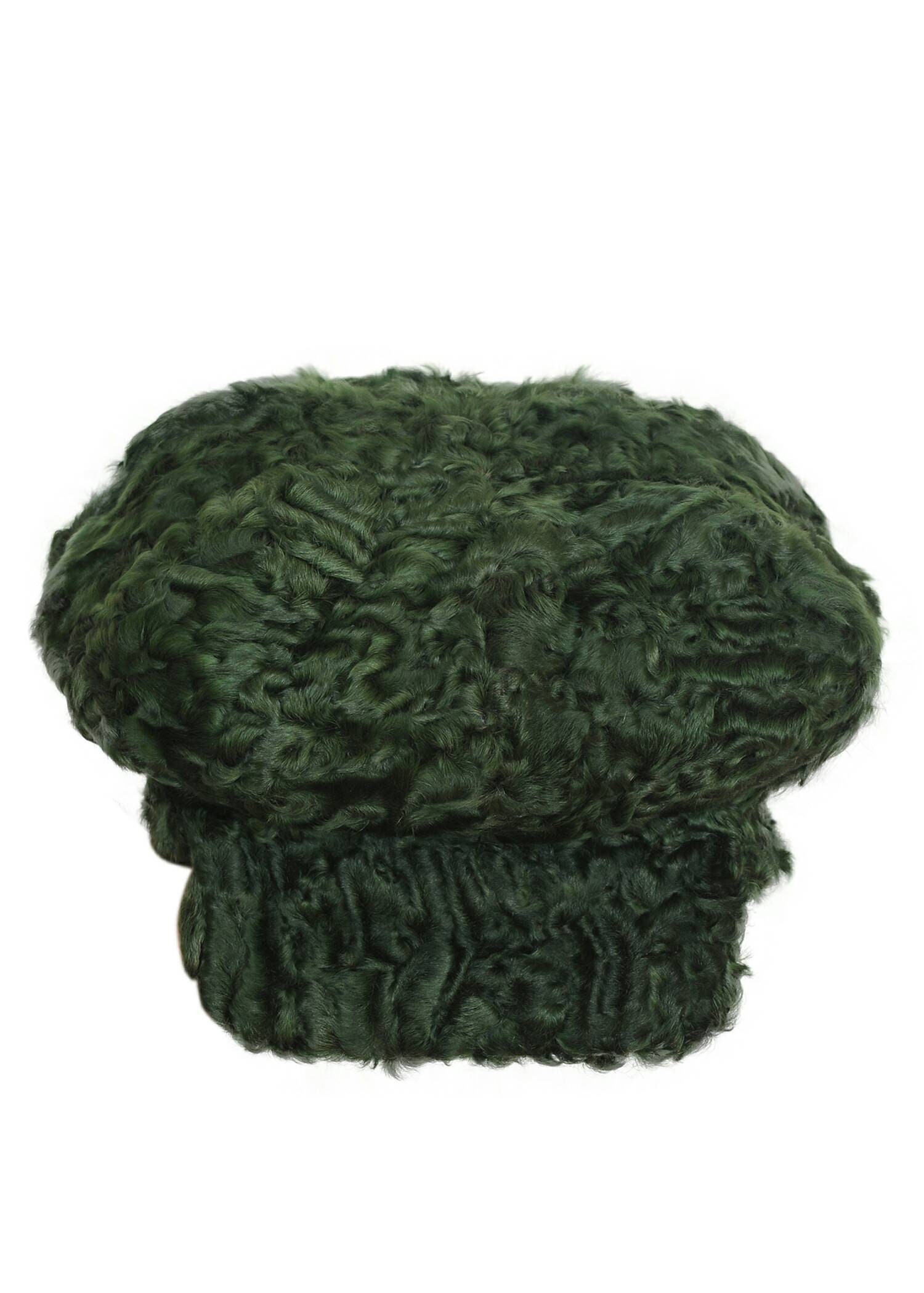 Green Kangol Cowboy Real Persian Lamb Fur Hat/cap Karakuli Sawarka ...