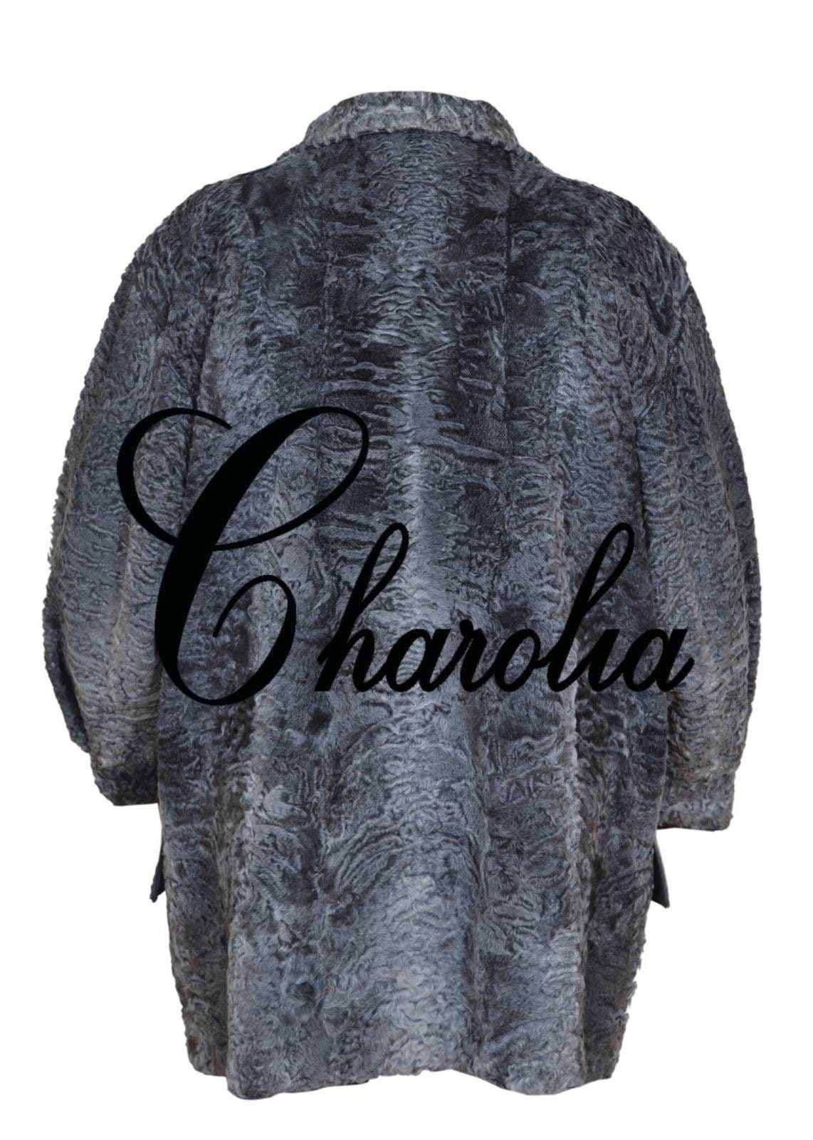 Men's Black/gray Real Karakul Sheep Lamb Fur Broad Tail Lamb Fur ...