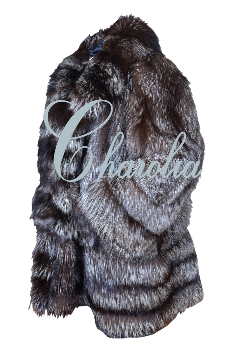 Silver Fox Fur Swinger GLAMOROUS Coat . - Etsy