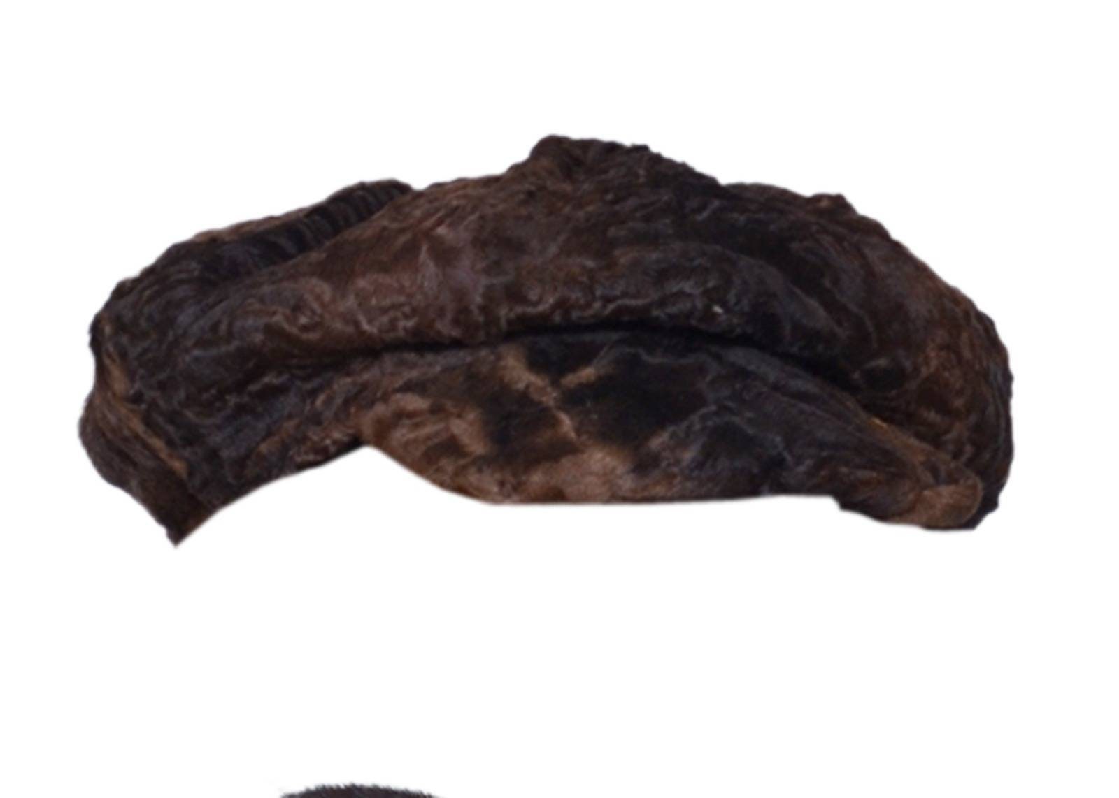 Men's Women's Khatkhati Tow Tone Brown Horn Back Real Persian Lamb Fur ...
