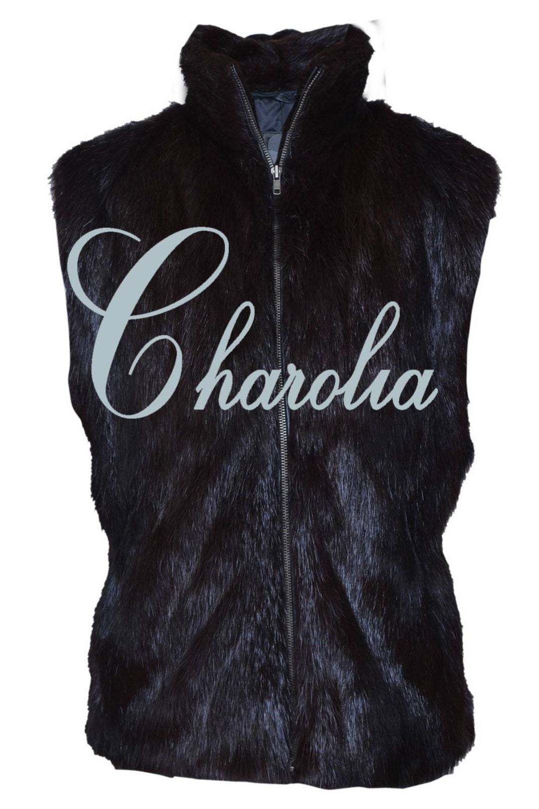 Men's Brown Real Nutria Fur Detachable Leather Sleeves and Hooded Vest ...