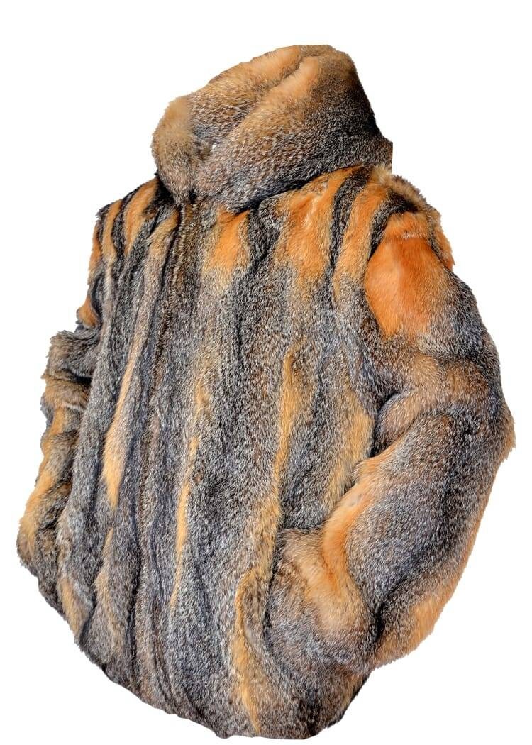 Red Gray Real FOX Fur Coat All Sizes & Custom Styles for Men's Women's ...
