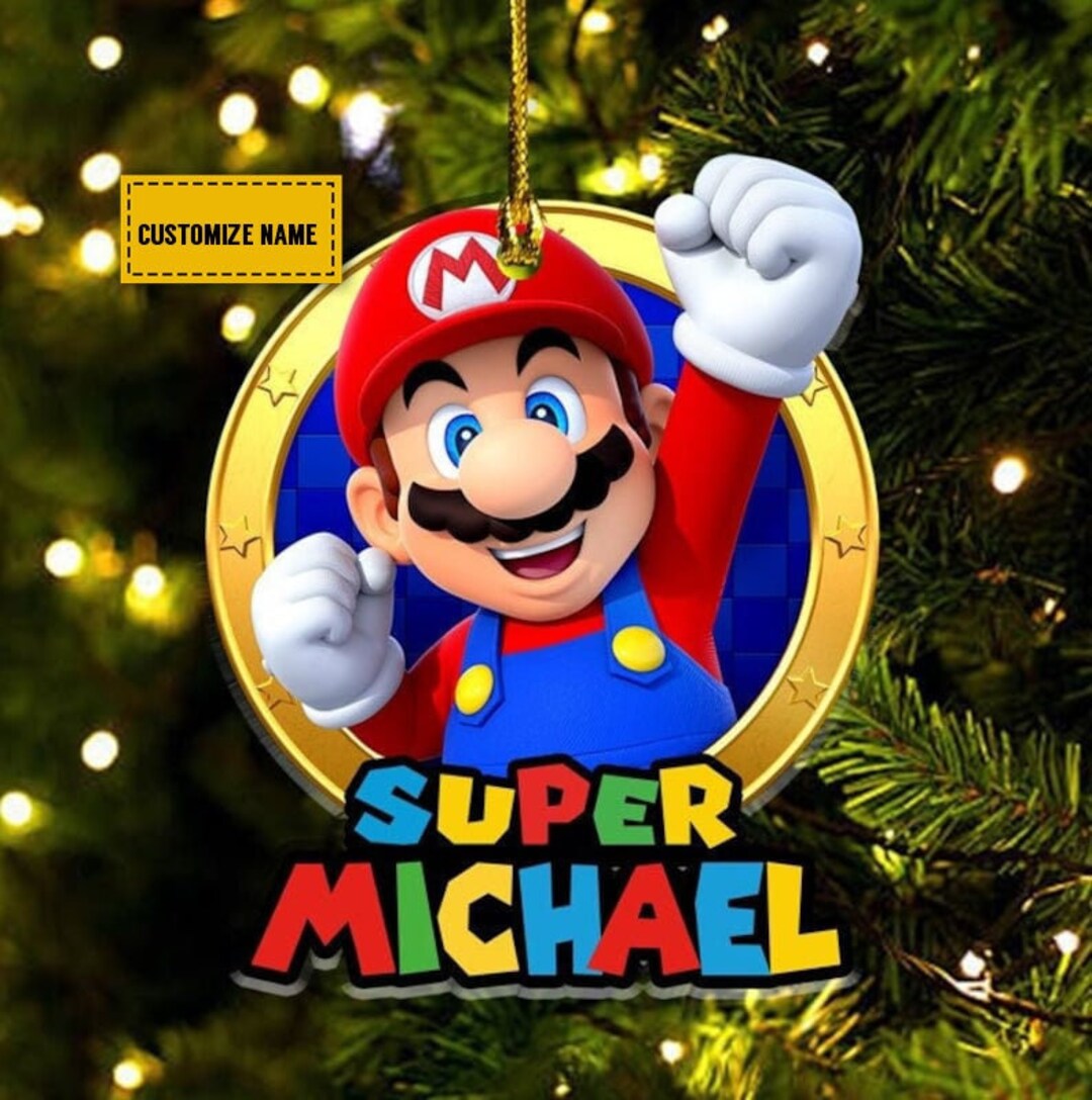 Personalized Super Mario Christmas Ornament Gamer Gift - Etsy
