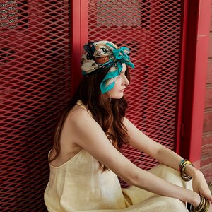 Cotton Voile Bandana CELESTIAL, Hand Stitched, MYTHOLOGY Collection ...