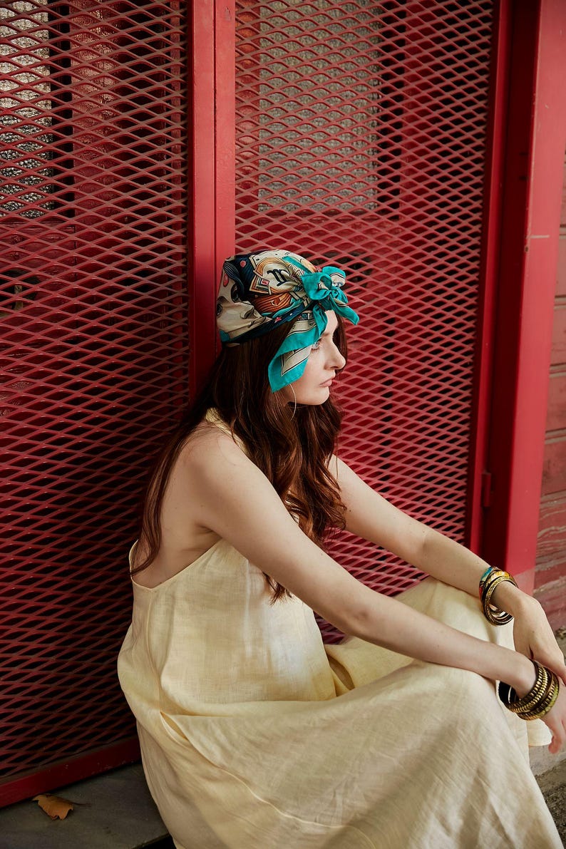Cotton Voile Bandana CELESTIAL, Hand Stitched, MYTHOLOGY Collection ...