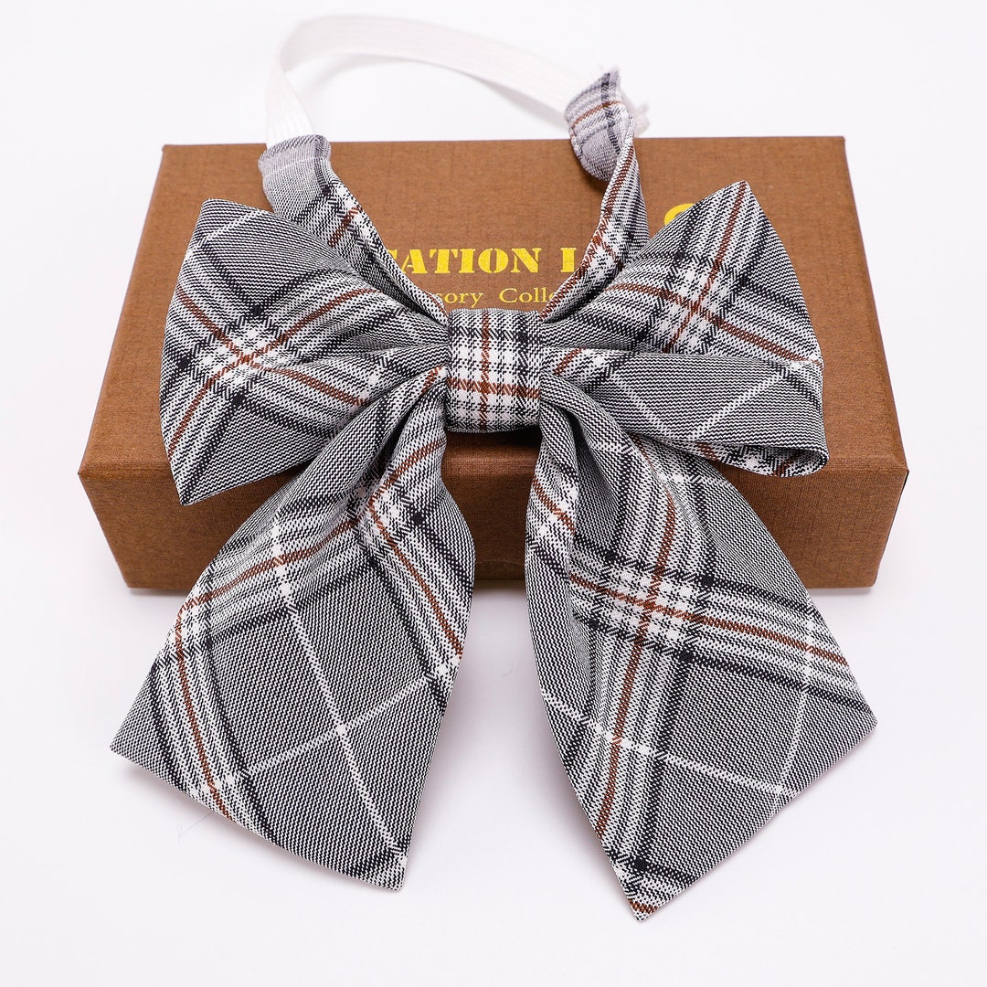 Girls Black Red Gray Plaid Bow Brooch Tie,girls Bow Tie,pre Tie ...