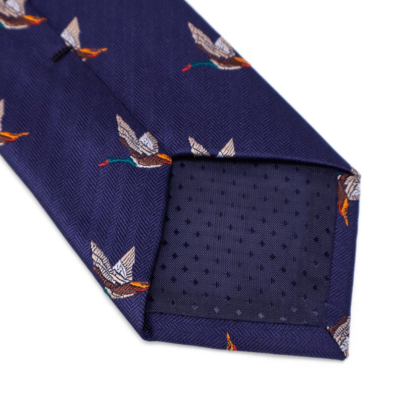 Mallard Duck Tie: Navy Blue Bird Design - Rustic Wedding Groom Tie - Etsy