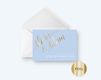 Powder Blue and Gold | Etsy