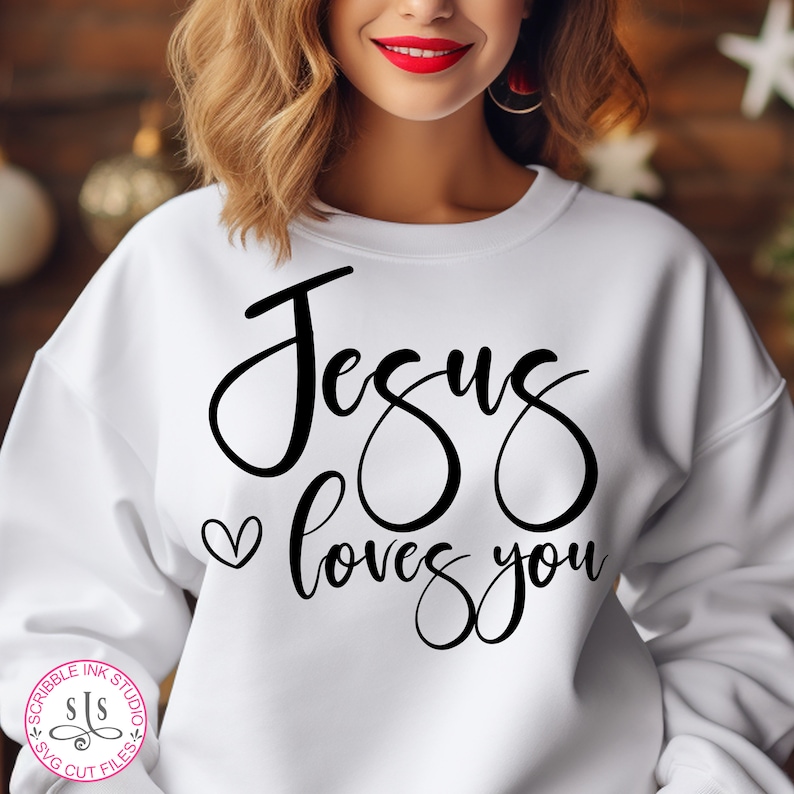 Jesús te ama svg, cristiano svg png, camisa religiosa svg, hijo de Dios ...