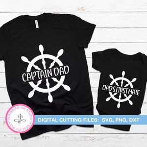Captain dad SVG Dads first mate Fathers day gift Nautical | Etsy