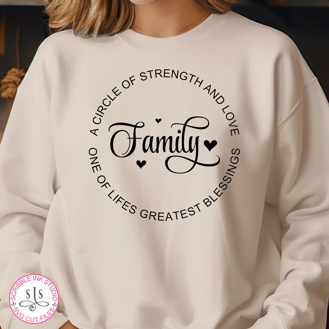 Family, a Circle of Strength and Love Svg, Modern Farmhouse ...