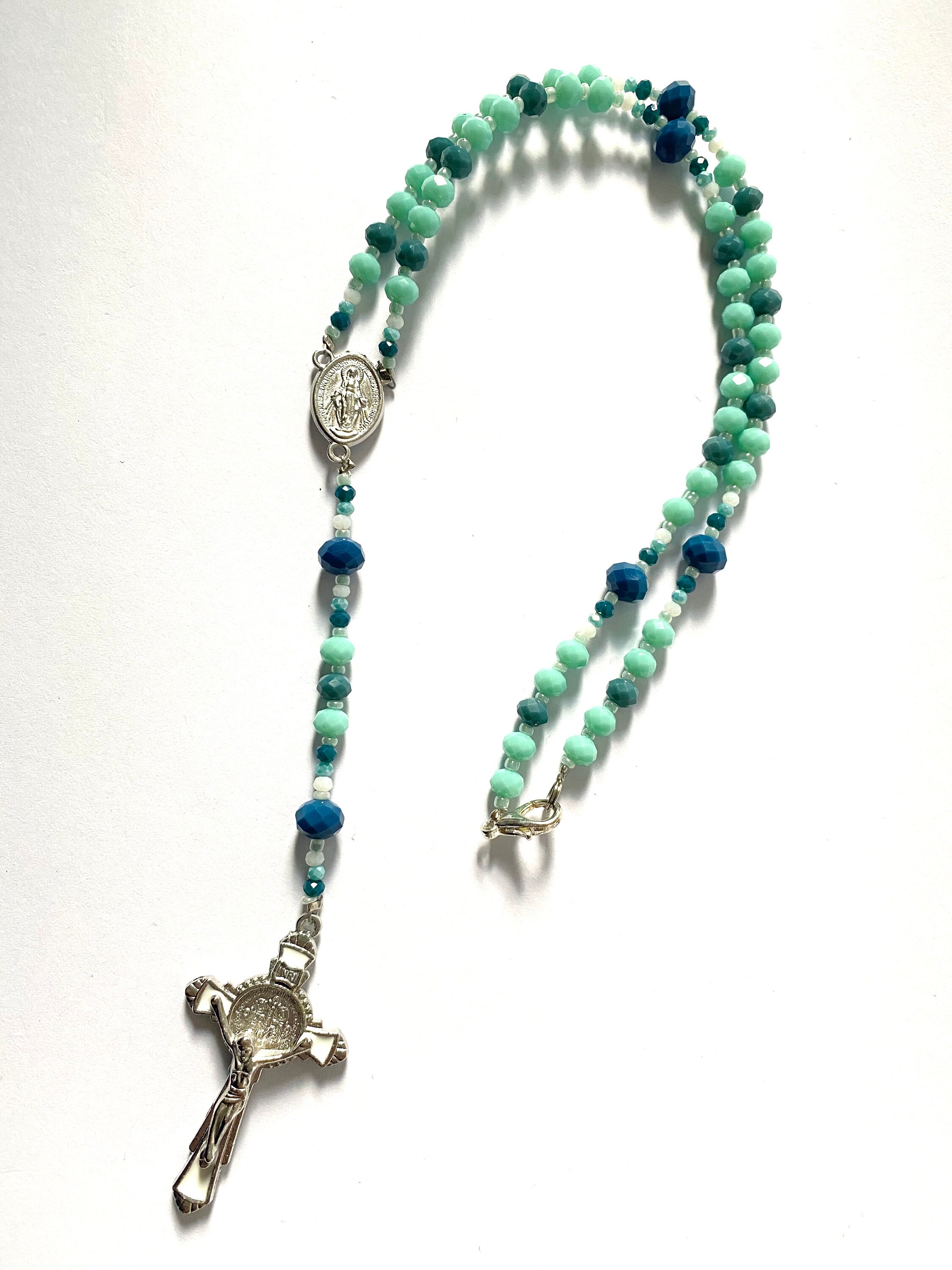 COLORFUL HANDMADE ROSARY various Models Pink Blue Green - Etsy UK