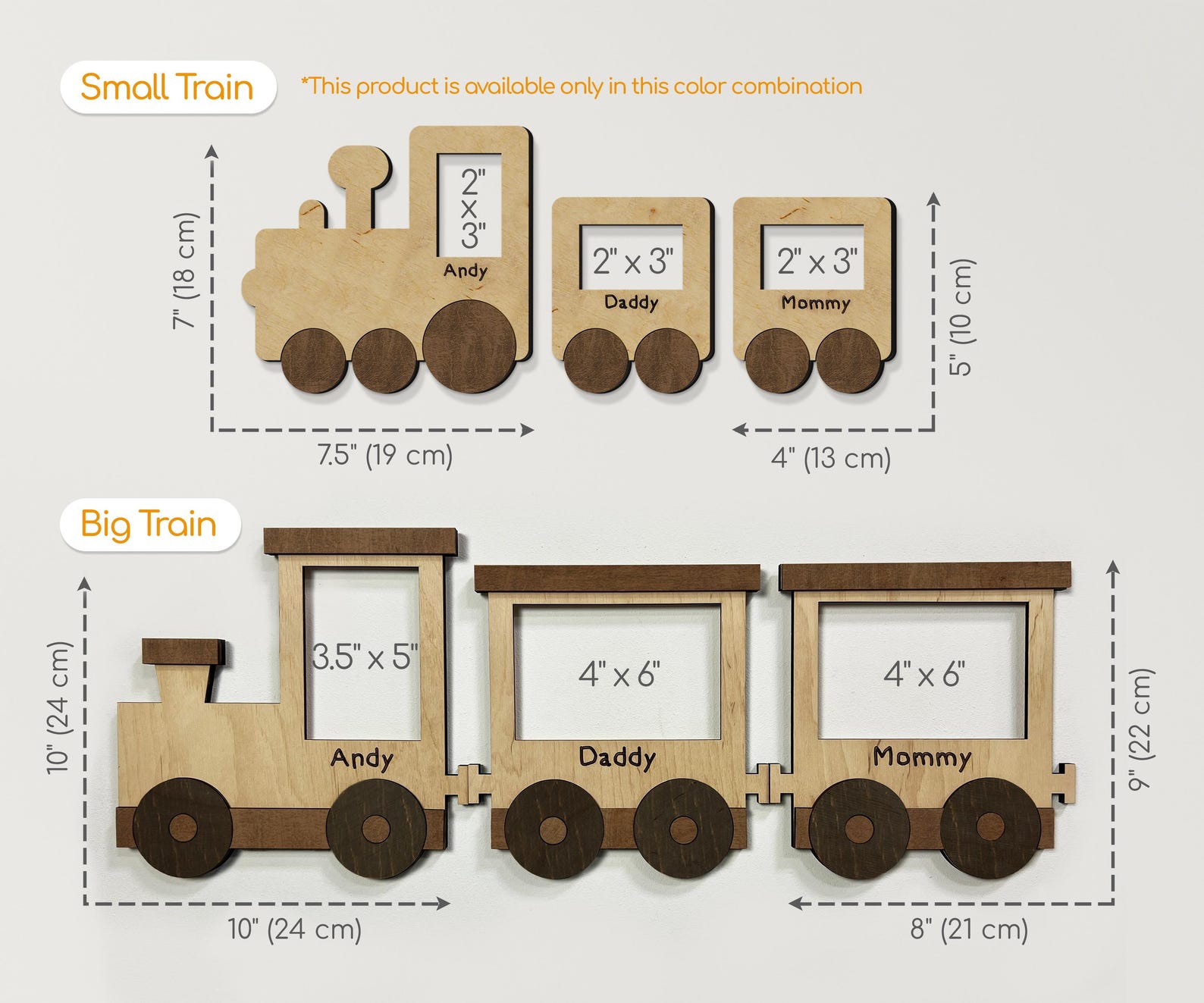 Personalized Wood Photo Frame Train Set Engraved Picture Frame Gift ...