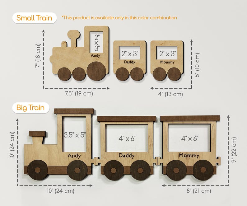 Personalized Wood Photo Frame Train Set Engraved Picture Frame Gift ...