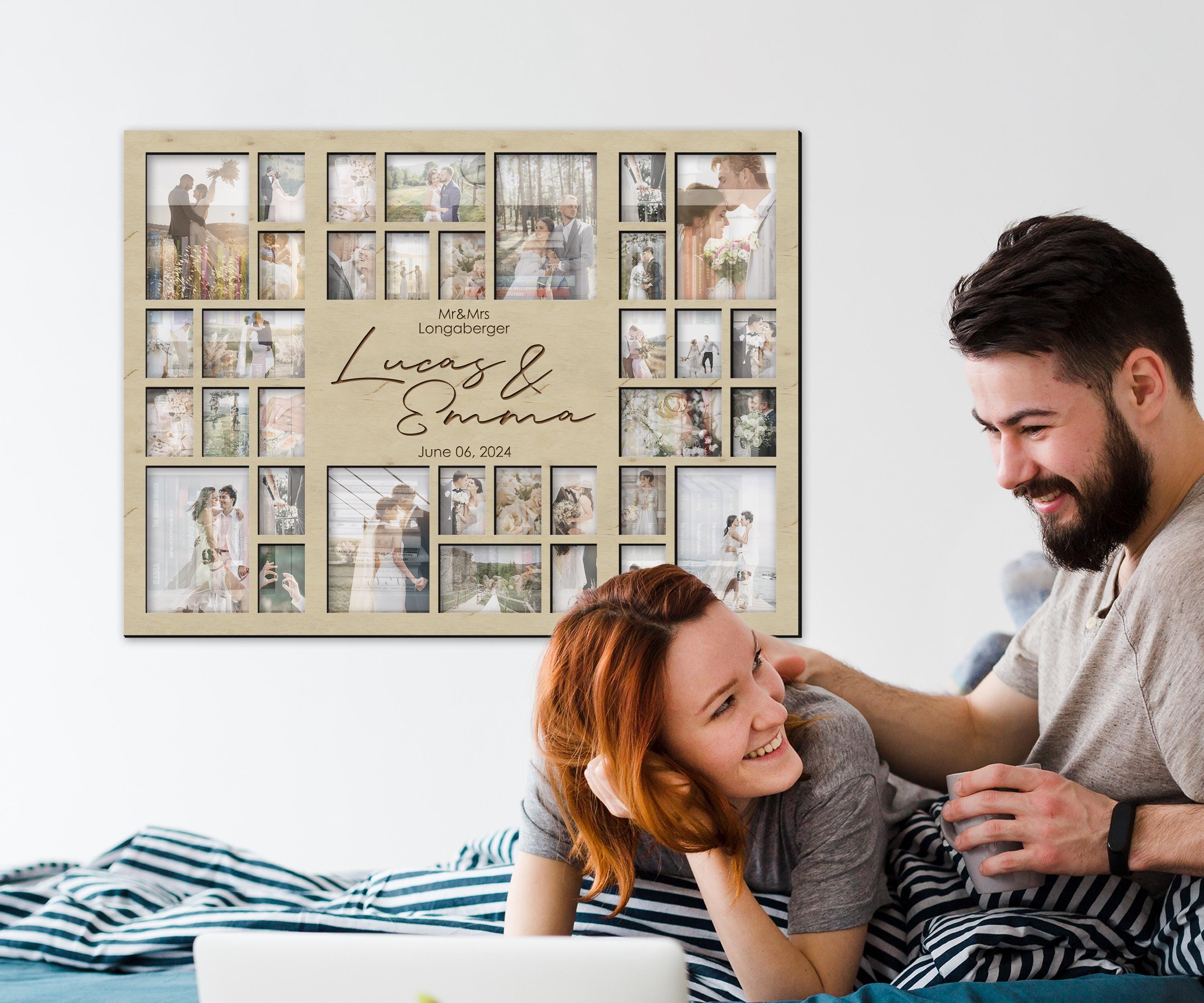Personalized Wedding Picture Frame Collage Mr & Mrs Wedding Signage ...