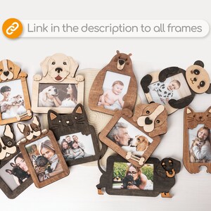 Personalized Cat Shaped Photo Frame Custom Color Nursery Decor Wooden ...
