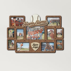 Personalized Baseball Picture Frame Collage Custom Sports Team Display ...