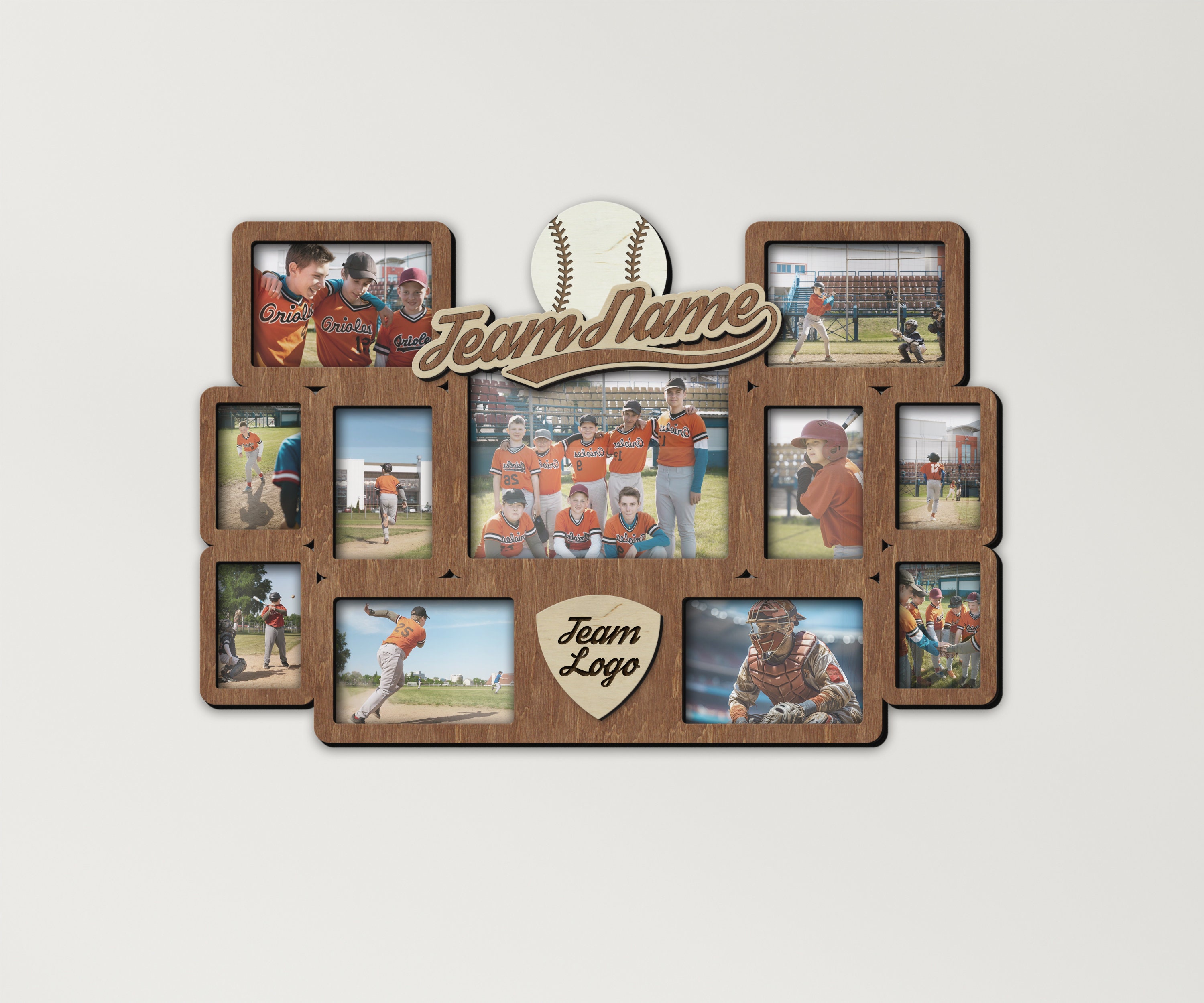 Personalized Baseball Picture Frame Collage Custom Sports Team Display ...