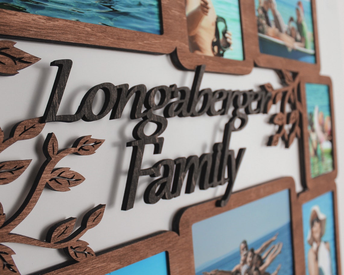 Personalized Family Tree Family Tree Collage Frame Wall - Etsy