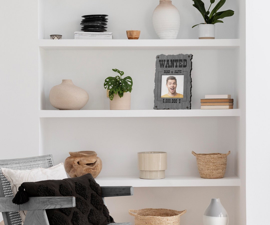 Wooden Wanted Poster Picture Frame Father's Day Best Gift for Dad Laser ...