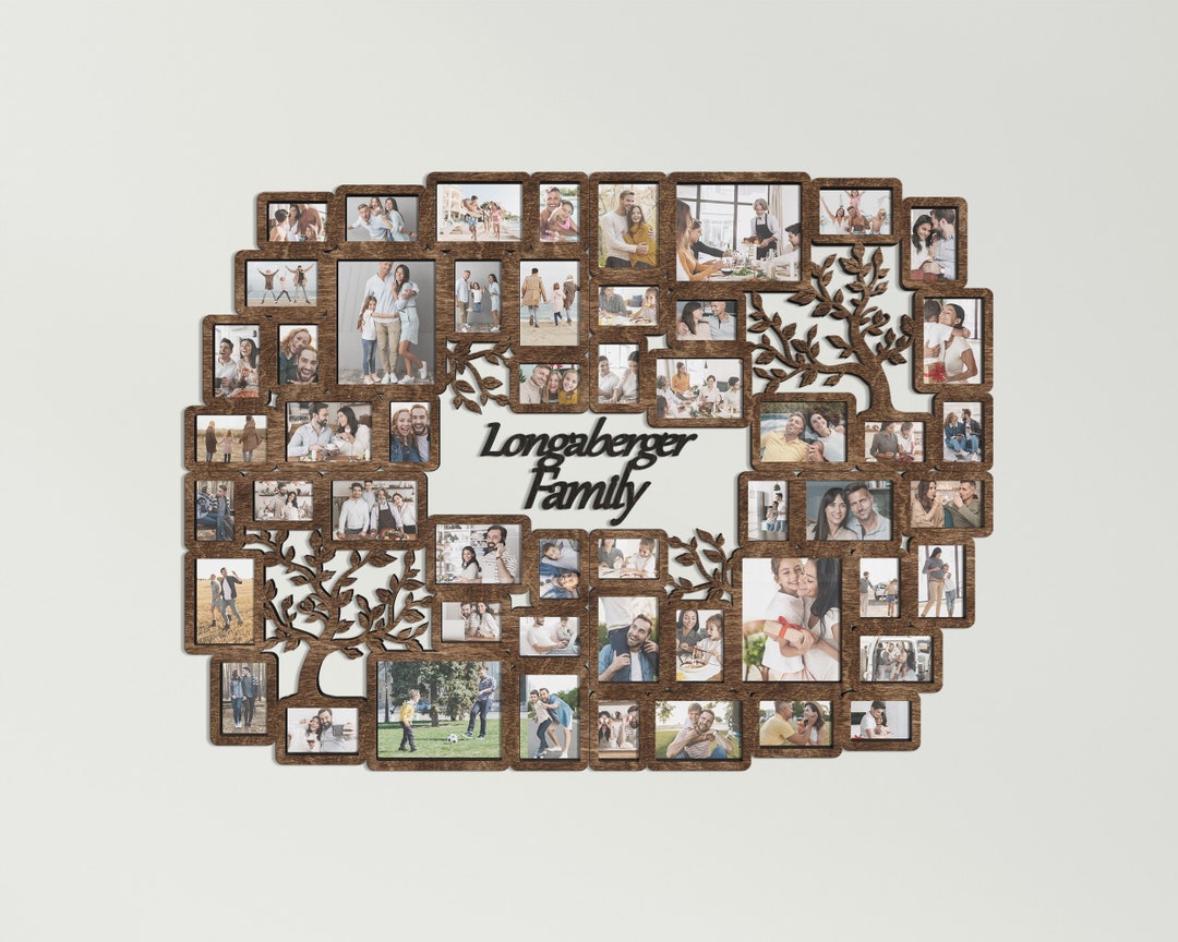 Personalized Family Tree Picture Frame Collage XXL Photo Gallery for ...