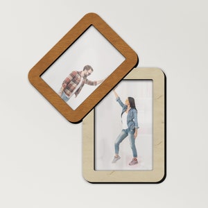 Wooden Double Picture Frame Custom Color Photo Frame 3 Sizes Available ...