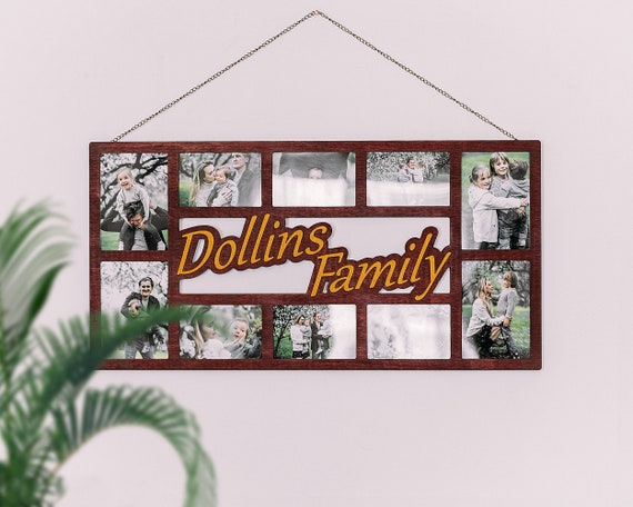 Personalized Photo Frame Collage Custom Text Picture Collage - Etsy