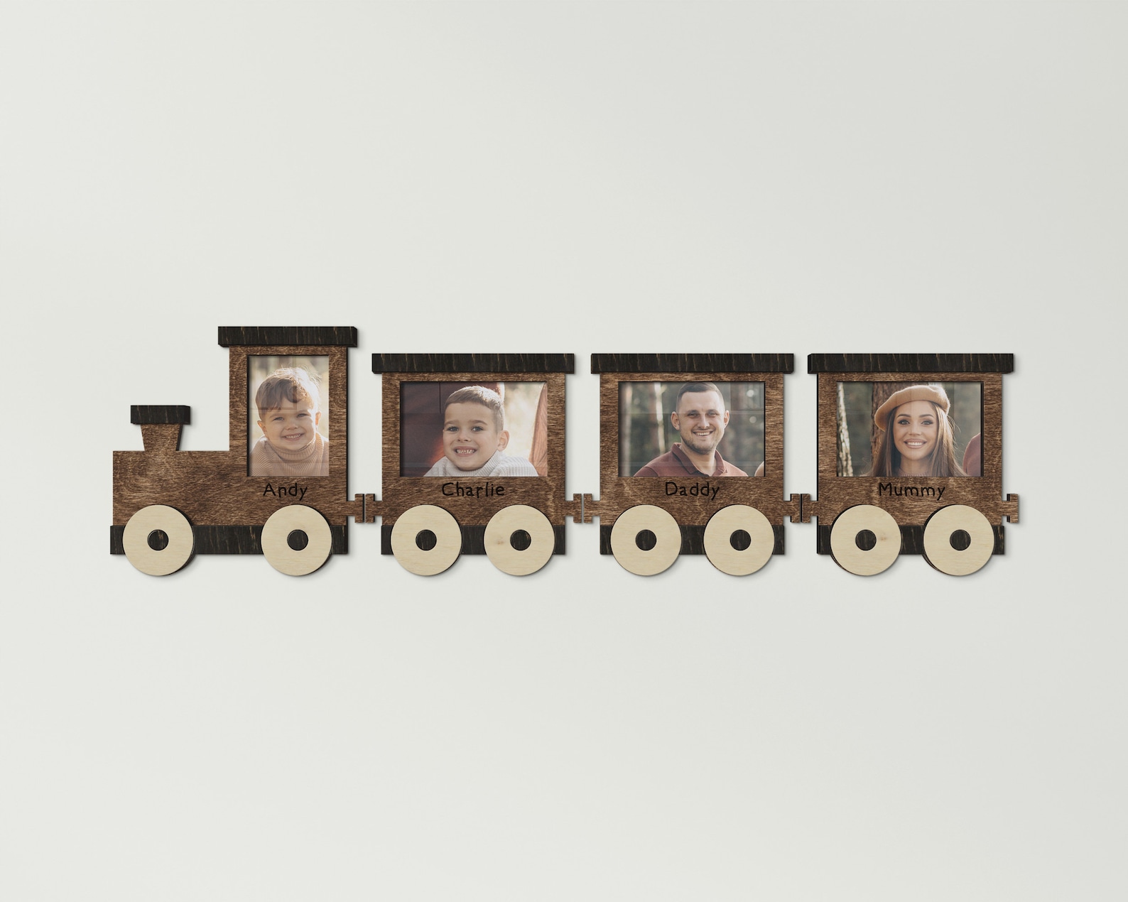 Personalized Wood Photo Frame Train Set Engraved Picture Frame - Etsy