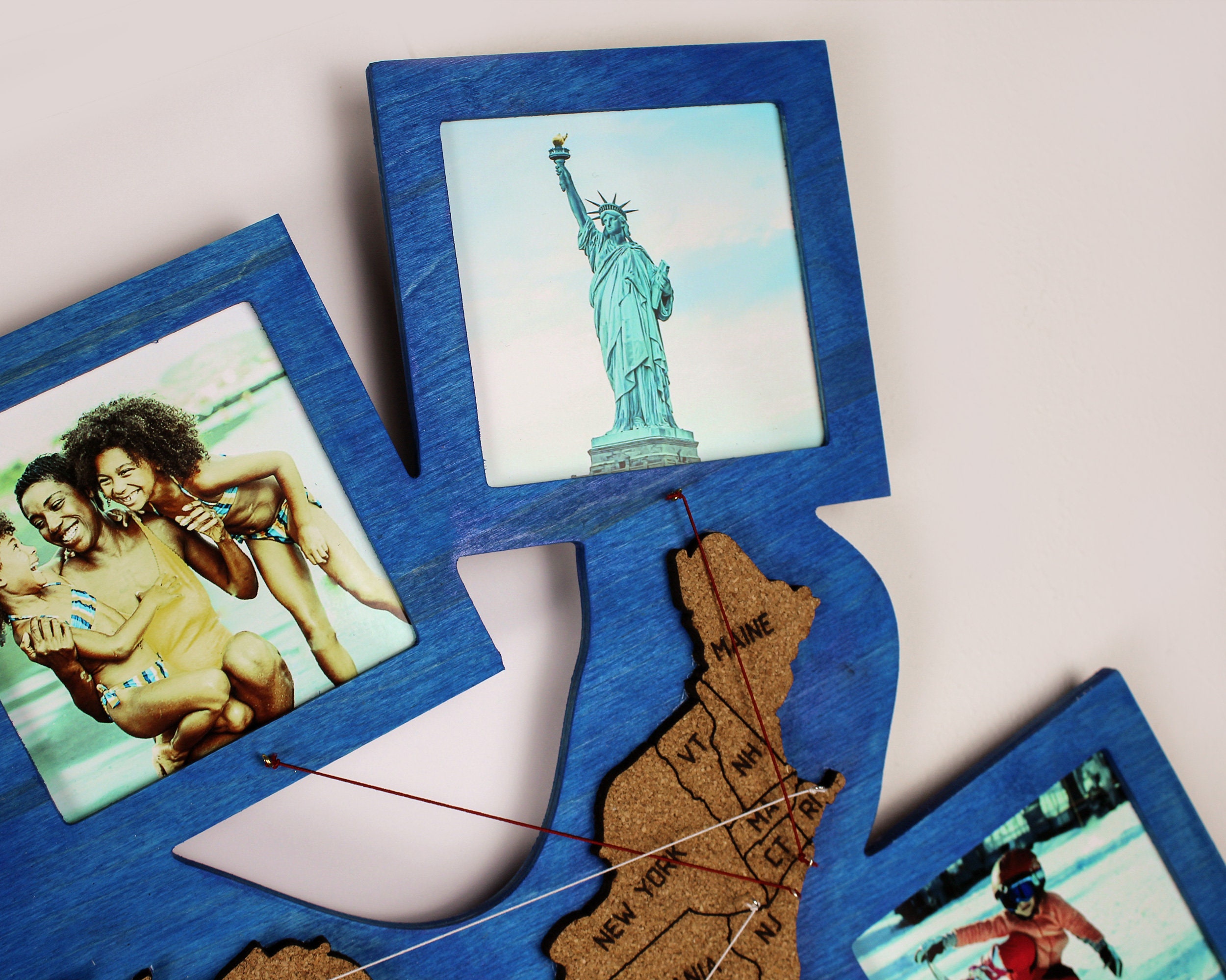 Picture Frames Collage Blue Collage Kit Photo Collage Kit | Etsy