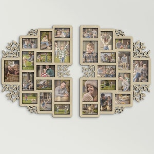 Wall-mounted Split Picture Frame Collage Family Tree Wall Decor Custom ...