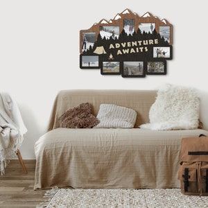Mountain Picture Frame, Picture Frame, Photo Frame, Travel Gift, Wood ...