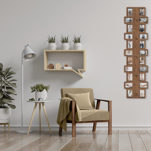 Growth Chart With Picture Frames - Etsy