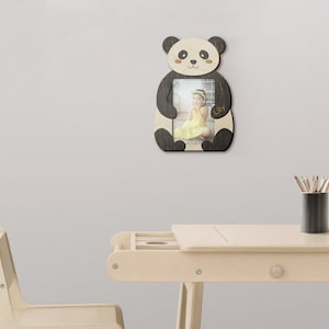 Personalized Panda Picture Frame Nursery Decor Animal Wall Art Small ...