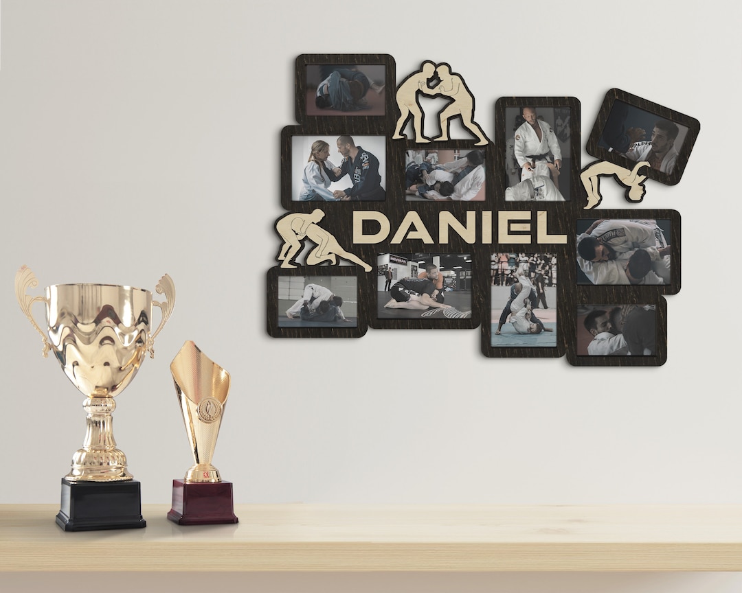 Personalized Sports Photo Frame Collage Custom Color Wrestling Picture ...