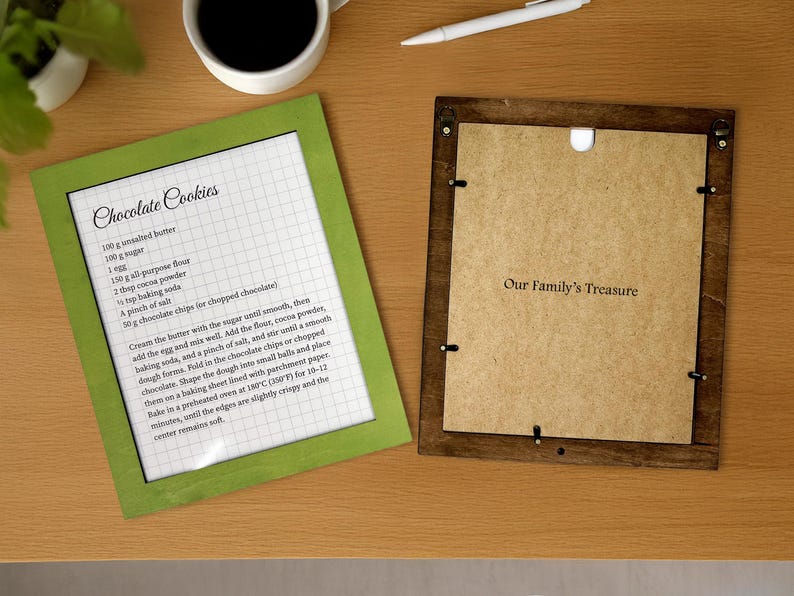 Custom Recipe Frame – Personalized Handwritten Recipe Print, Kitchen ...
