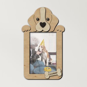 Personalized Beagle Photo Frame Custom Home Decor for Dog Mom & Dad Dog ...