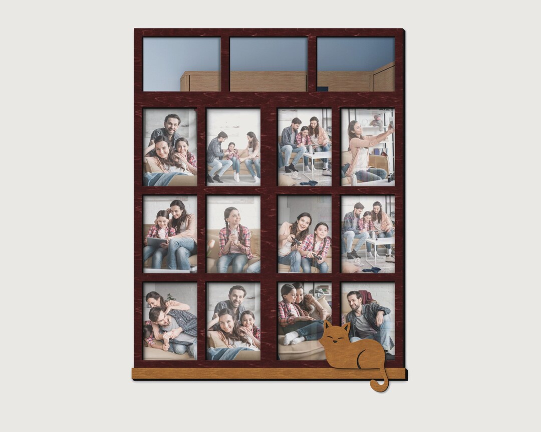 Window Picture Frame Collage Family Photo Gallery Multiple Photo Frames ...