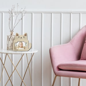 Personalized Cat Picture Frame Custom Color Nursery Decor Kids Room ...