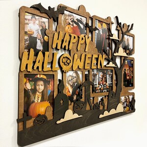 Halloween Photo Frame Collage Custom Color Holiday Wall Decor Happy ...