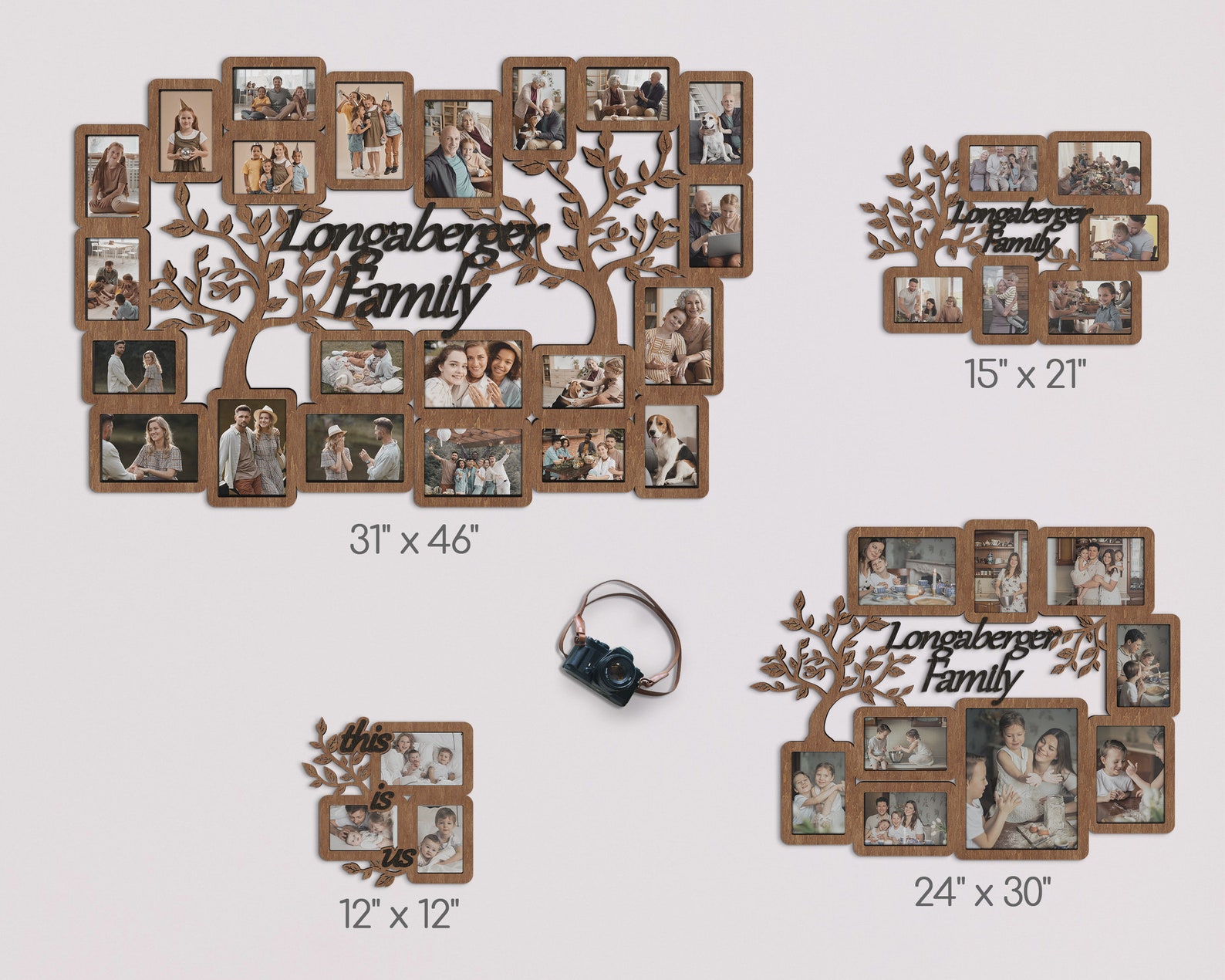 Personalised Tree Picture Frame Set Cherry Color Wedding - Etsy