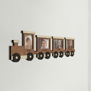 Personalized Wooden Train Photo Frames Build Your Own Train Custom ...