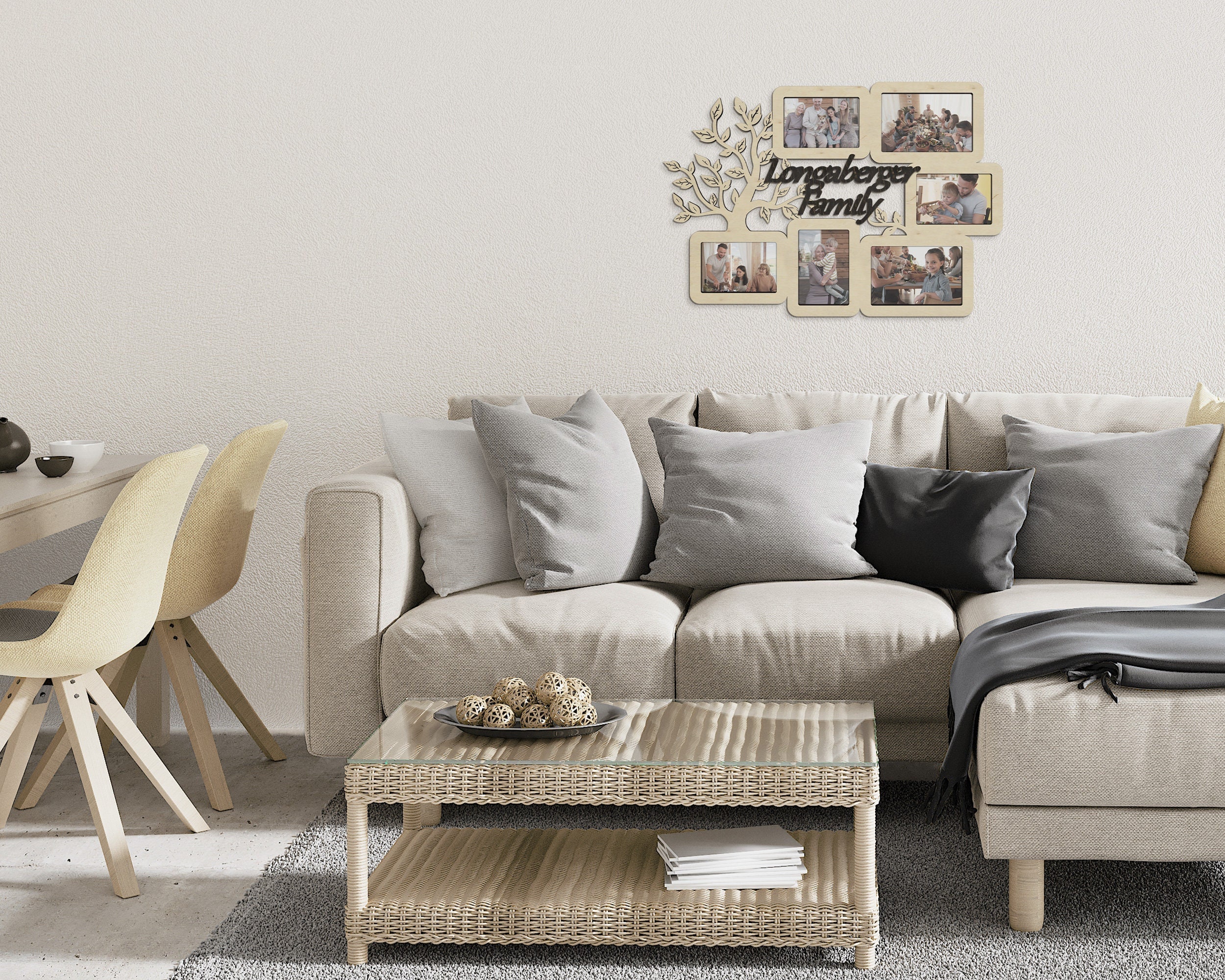 Personalized Custom Family Tree Picture Frame Collage Family | Etsy