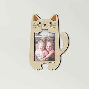 Personalized Cat 4x6 Picture Frame Cute Kitty Photo Frame Kids Room ...