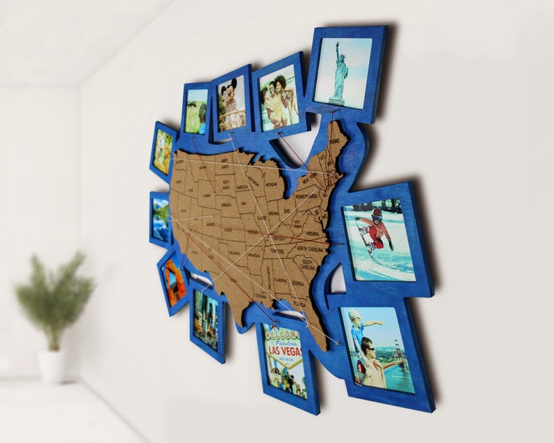 Picture Frames Collage Blue Collage Kit Photo Collage Kit | Etsy